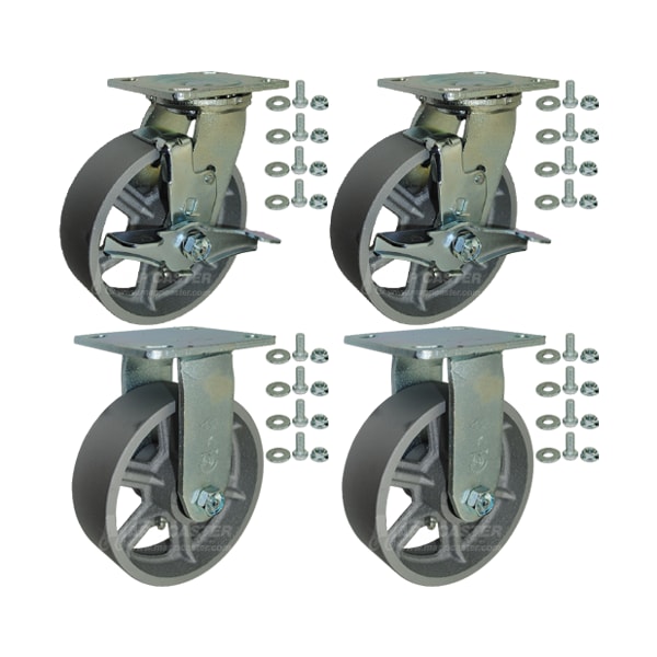 Mapp Caster Tool Box and Job Box Casters, 6 Steel Wheel Casters, 5000 ...