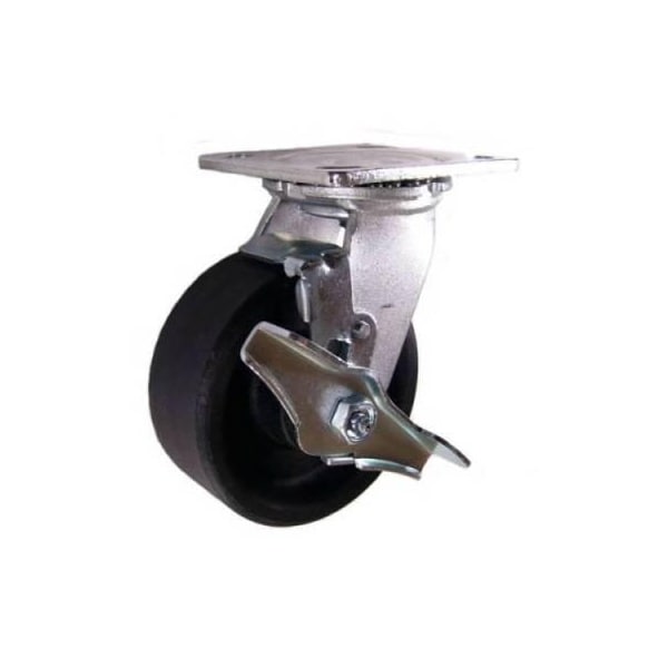 Mapp Caster 5"X2" High Temp Nylon Wheel Swivel Caster W/ Brake - 1,000 ...