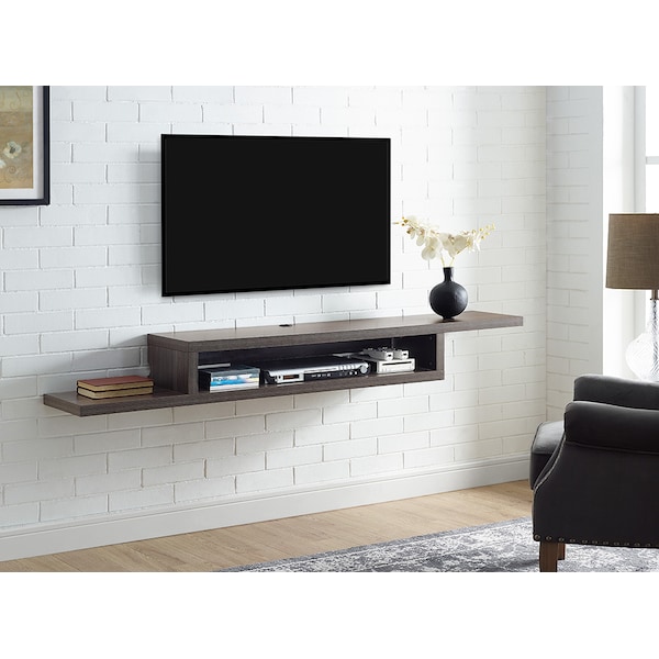 Martin Furniture 72" Asymmetrical Wall Mounted Audio/Video Console ...