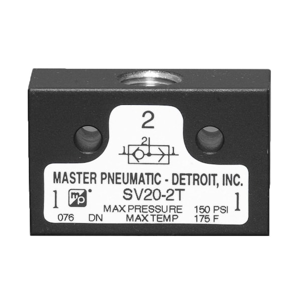 Master Pneumatic SHUTTLE VALVE 1/4 SV20-2T | Zoro