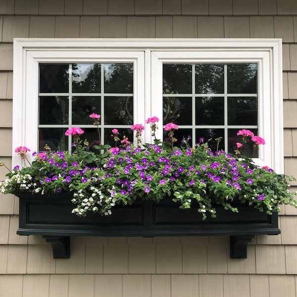 Mayne Nantucket Window Box 4' - Black 4831-B | Zoro