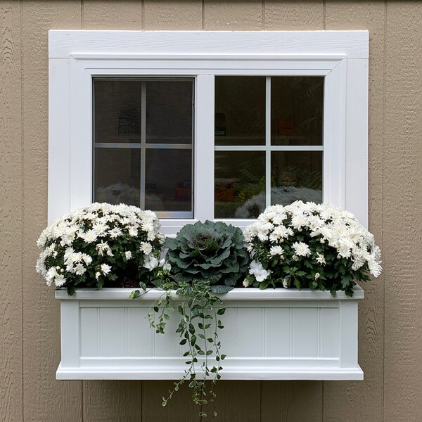 Mayne Cape Cod Window Box 3' - White 4840-W | Zoro