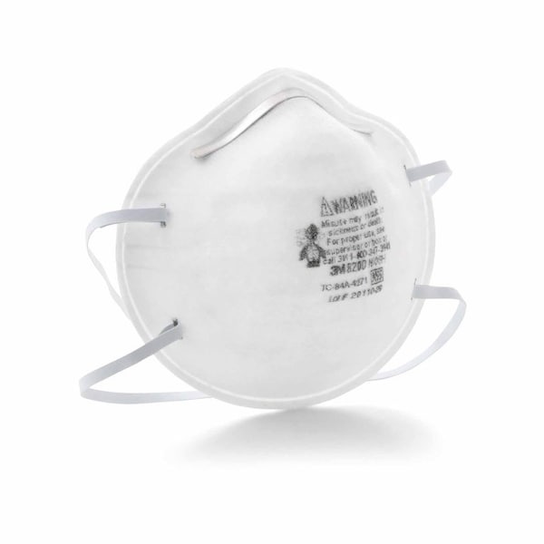 3M Particulate Respirator Mask Industrial N95 Cup Not Rated Adult, 8200 ...