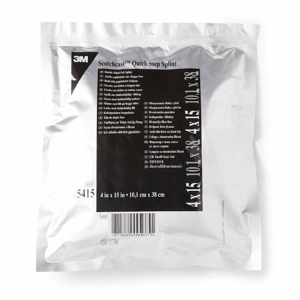 3M Scotchcast Padded Precut Splint 4 X 15 Inch Felt / Fiberglass White ...