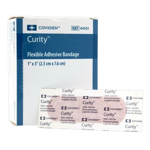 Covidien Curity Flexible Fabric Adhesive Bandages, 1 in. x 3 in., 50PK ...
