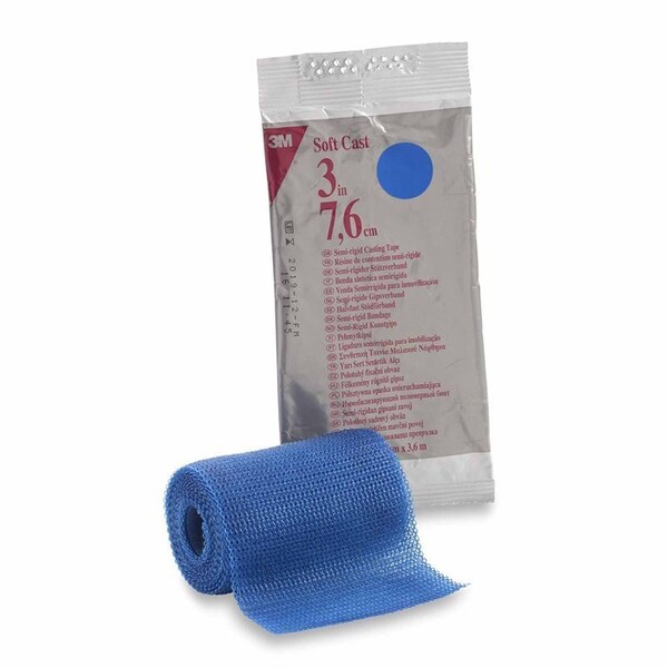 3M Scotchcast Cast Tape 3 Inch X 12 Foot Fiberglass Blue, 10PK 82103B ...