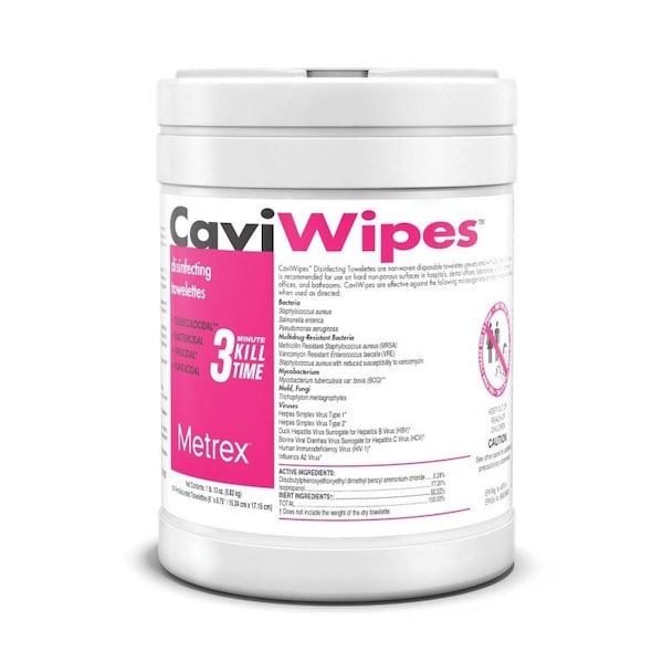 Metrex Metrex Surface Disinfectant Wipes, 6 X 6.75in, 1920PK 13-1100 | Zoro