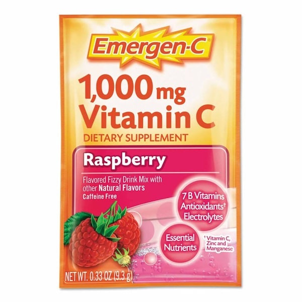 Emergen-C Daily Immune Support Oral Supplement Raspberry Flavor Powder ...