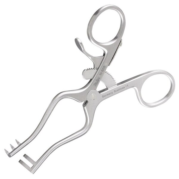 Miltex Integra Vantage Weitlaner Retractor, 4in, with 2x3 Sharp Teeth ...