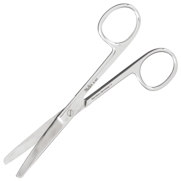 Miltex Integra Vantage Operating Scissors, 4.5in, Curved with Blunt ...