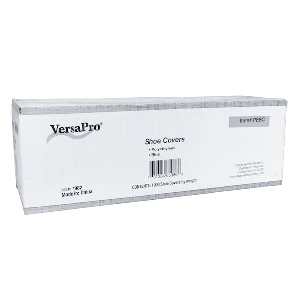 Versapro Disposable Polypropylene Shoe Covers, Blue - Bagged, 1000PK ...