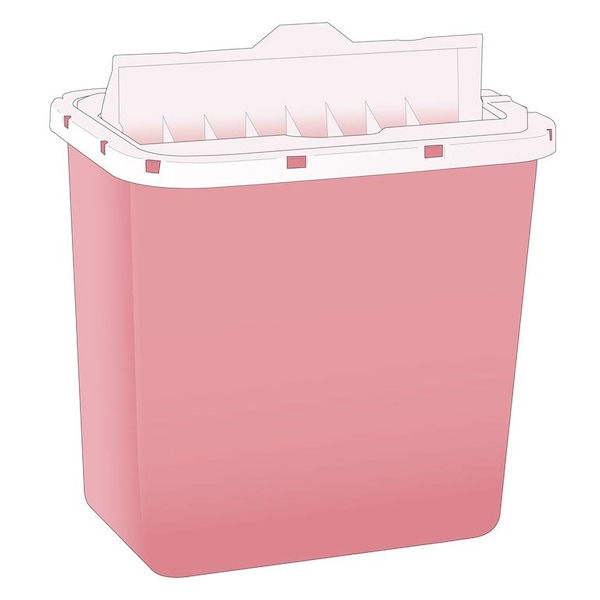 Oasis Sharps Container, 2 Gallons, Locking Top Flap, Polypropylene ...
