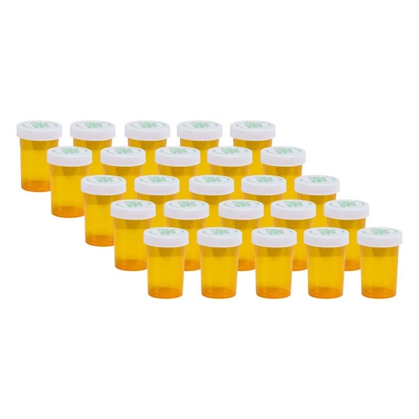 Oasis Amber Prescription Vials, 20 Dram, 25 Per Pack VIAL20DZX25 | Zoro