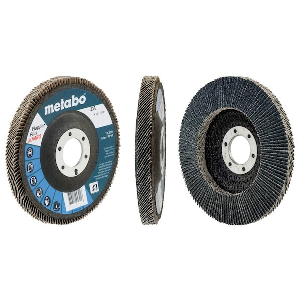 Metabo Flap Disc 4 1/2" Flapper Plus JUMBO 60 7/8 T29 Fiberglass ...