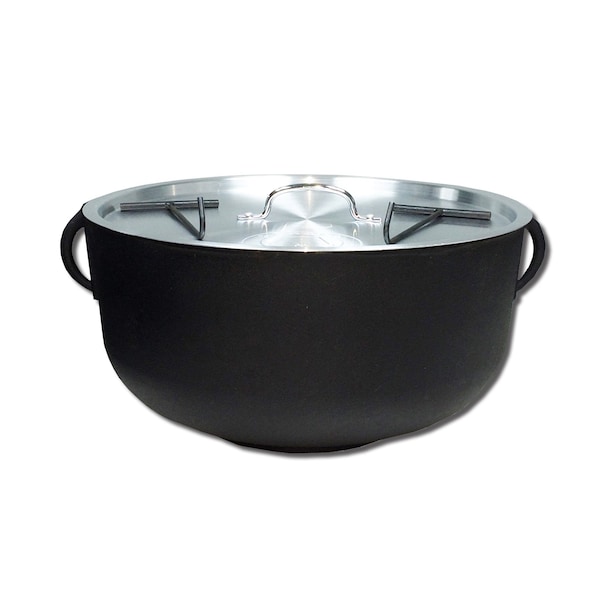 King Kooker Cast Iron Pot, 4 Gallon, Flat Bottom 5924S | Zoro