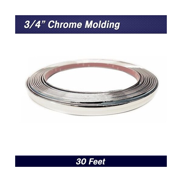 Cowles Products PROTEKTOTRIM CHROME TRIM & MOLDING, 3/4IN CUSTOM CHROME ...