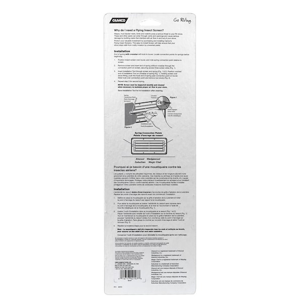 Camco FLYING INSECT SCREEN-ST500, RV STOVE SCREEN, SKP 42147 | Zoro