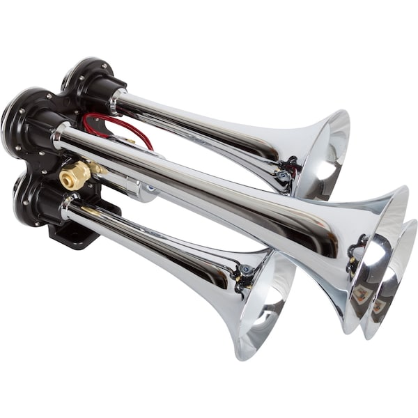 Hornblasters BULLET AIR HORN, 4 CHIME, CHROME (INCLUDES VALVE) AH-B4 | Zoro
