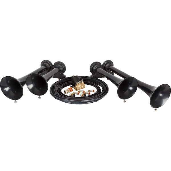 Hornblasters SHOCKER XL TRAIN HORN BLACK FINISH ELECTRIC VALVE INCLUDED ...