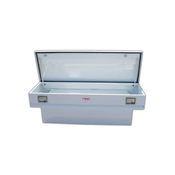Rki SINGLE LID STEEL CHEST BOX W/ OFFSET (WHITE) FOR SWB TRUCKS M60SB ...