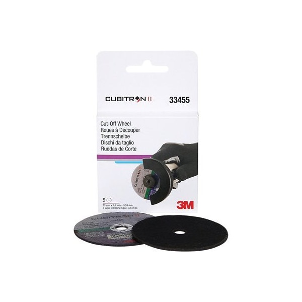 3M CUT-OFF WHEEL 3" X 1/16'" X 3/8" 5/BX 3M33455 | Zoro