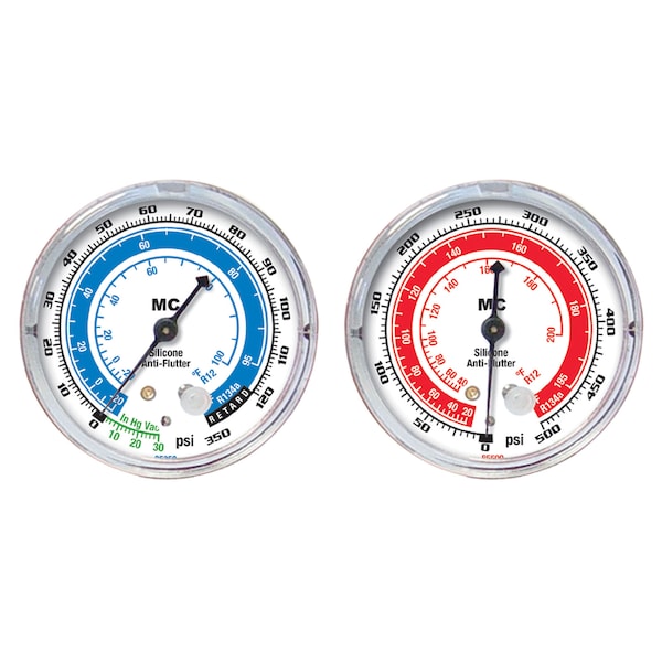 Mastercool Anti-Flutter R134a Pressure 2 1/2" High ME85500 | Zoro