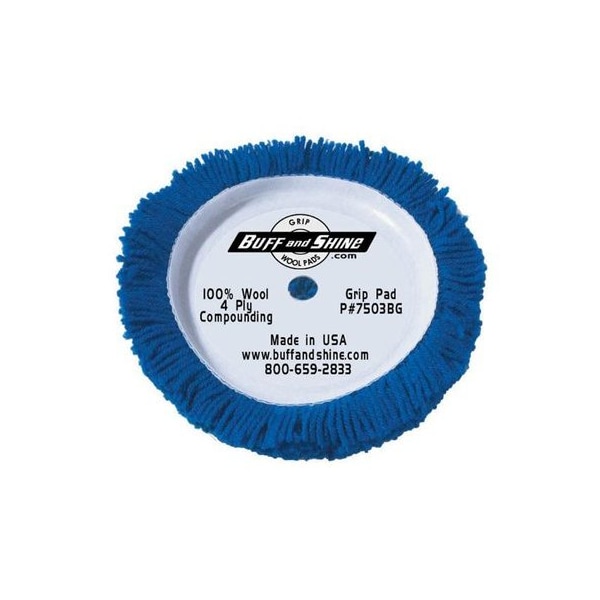 Buff And Shine Blue Compounding Grip Pad 7.5"X1.5" BUF7503BG | Zoro