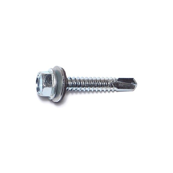 Midwest Fastener Self-Drilling Screw, #14 x 1-1/2 in, Zinc Plated Steel ...
