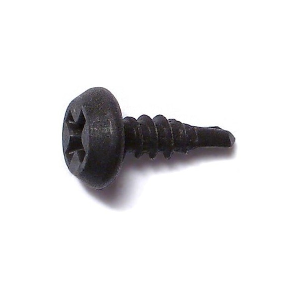 Buildright Self-Drilling Screw, #6 x 7/16 in, Black Phosphate Steel Pan ...