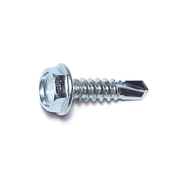 Buildright Self-Drilling Screw, #10 x 3/4 in, Zinc Plated Steel Flange ...