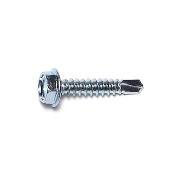 Buildright Self-Drilling Screw, #10 x 1 in, Zinc Plated Steel Flange ...