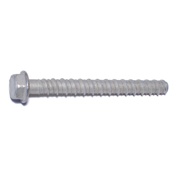 Red Head Tapcon Concrete Screw, 1/2" Dia., Hex, 5 in L, Steel Zinc ...
