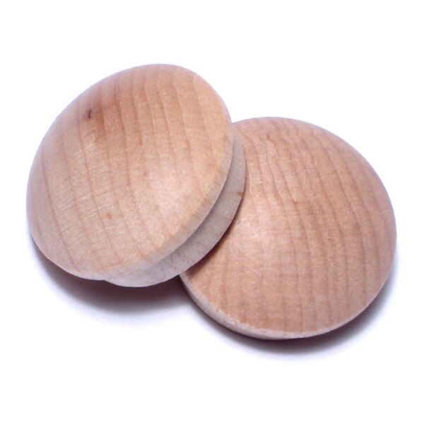 Midwest Fastener 3/4" Birch Wood Round Head Screw Hole Buttons 100PK ...