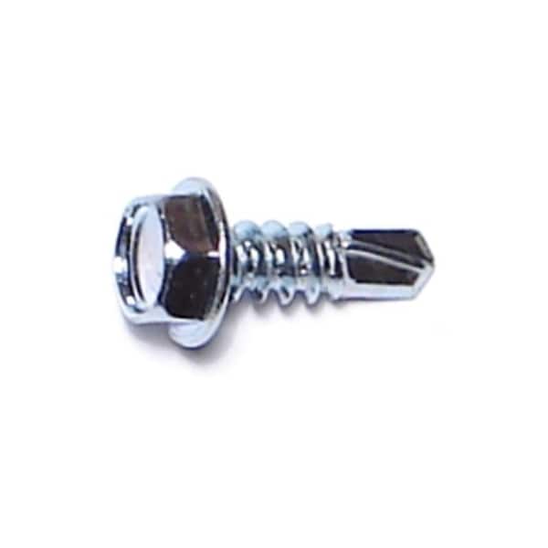 Buildright Self-Drilling Screw, #8 x 1/2 in, Zinc Plated Steel Flange ...