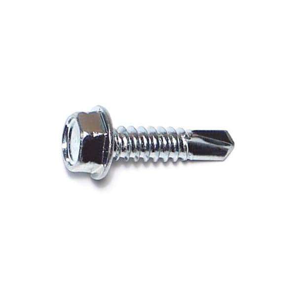 Buildright Self-Drilling Screw, #14 x 1 in, Zinc Plated Steel Flange ...