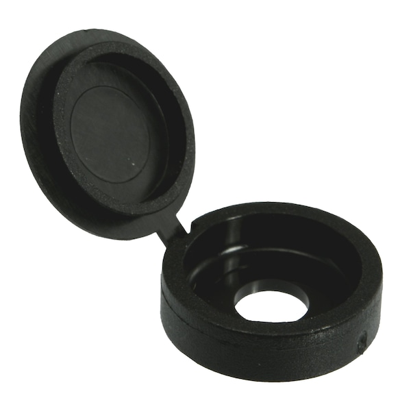 Midwest Fastener Folding Screw Cap, #8 - #10 Dia, Black, Nylon 15 PK ...