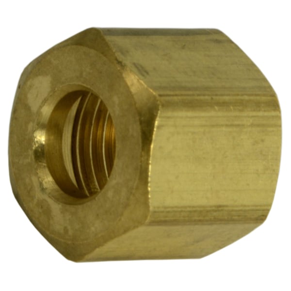 Midwest Fastener 1/4" Brass Compression Nuts 10PK 35683 | Zoro