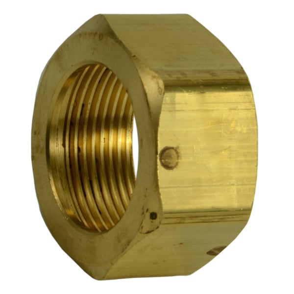 Midwest Fastener 7/8" Brass Compression Nuts 3PK 35692 | Zoro