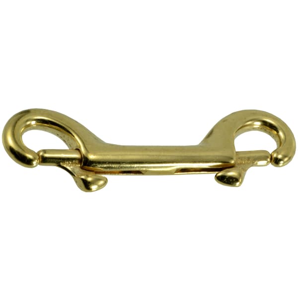 Midwest Fastener 3-1/2" Brass Double Bolt Snap Hooks 2PK 36661 | Zoro