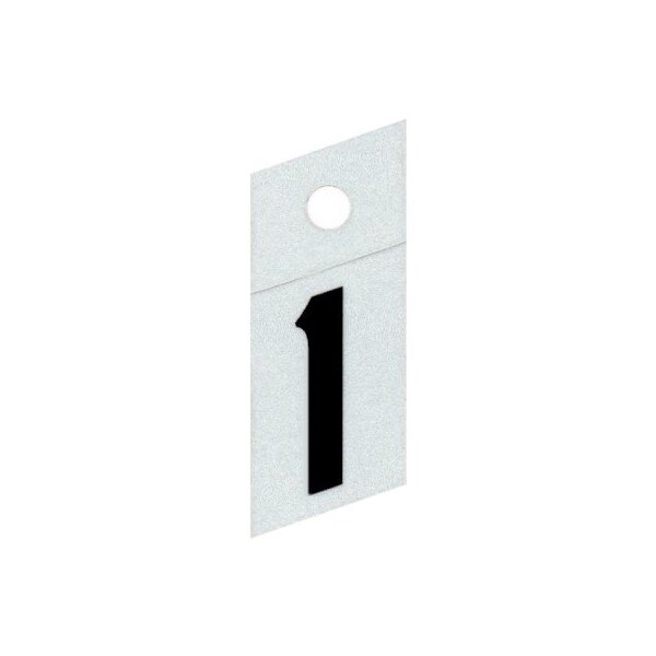 Midwest Fastener 1" - "1" Slanted Black Reflective Numbers 12PK 393255 ...