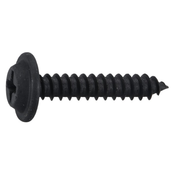 Midwest Fastener Sheet Metal Screw, #10 x 1 in, Black Steel Flat Head ...