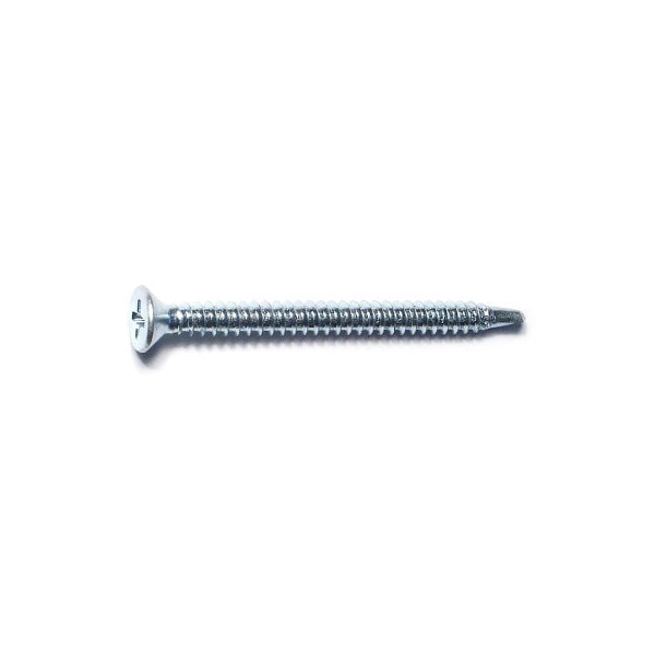Midwest Fastener Self-Drilling Screw, #8 x 2 in, Zinc Plated Steel Flat ...