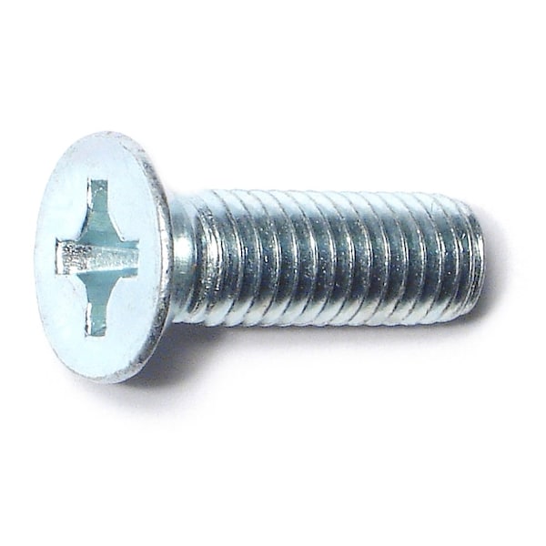 Midwest Fastener M8-1.25 x 25 mm Phillips Flat Machine Screw, Zinc ...