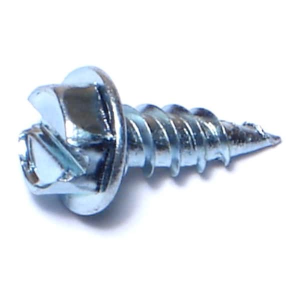 Buildright Sheet Metal Screw, #8 x 1/2 in, Zinc Plated Steel Hex Head ...