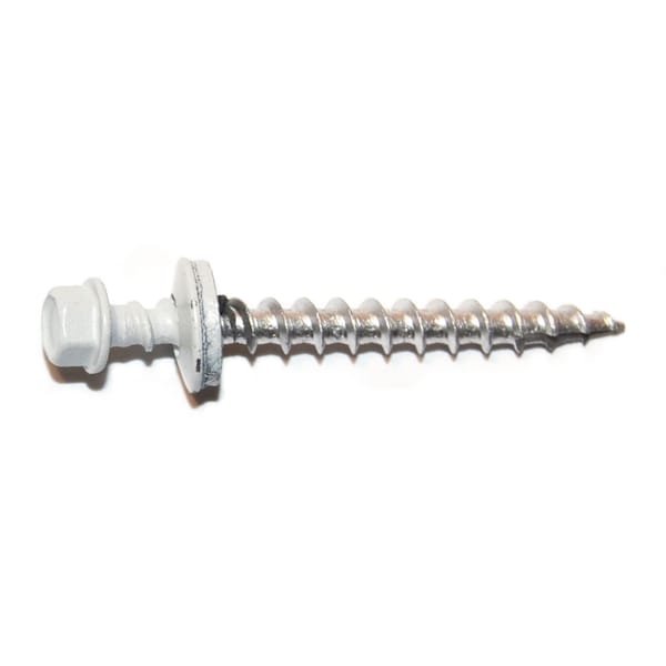 Buildright Self-Drilling Screw, #10 x 2 in, Painted Steel Flange Hex ...