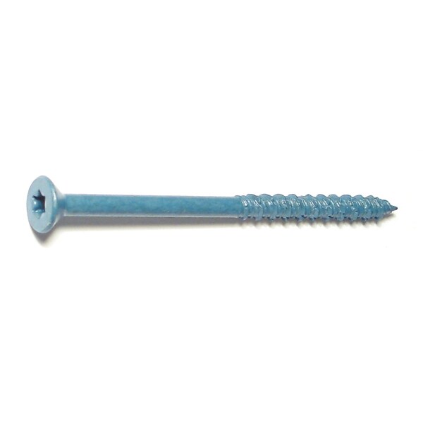 Torquemaster Masonry Screw, 1/4" Dia., Flat, 4 in L, Steel Blue Ruspert ...