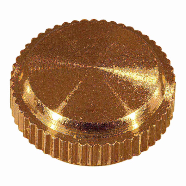 Midwest Fastener 1/8FIP Brass Knurled Caps 10PK 64701 | Zoro