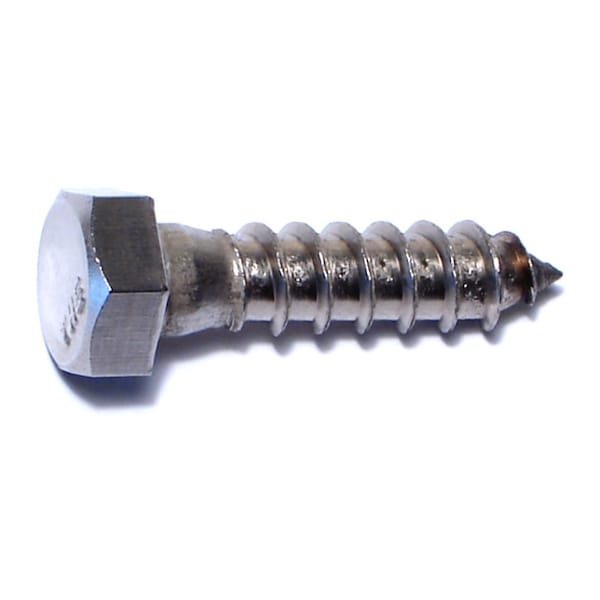 Midwest Fastener Lag Screw, 3/8 in, 1-1/2 in, Stainless Steel, Hex Hex ...