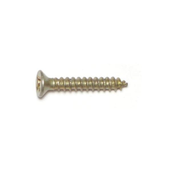 Midwest Fastener Sheet Metal Screw, #6 x 1 in, Brass Steel Flat Head ...