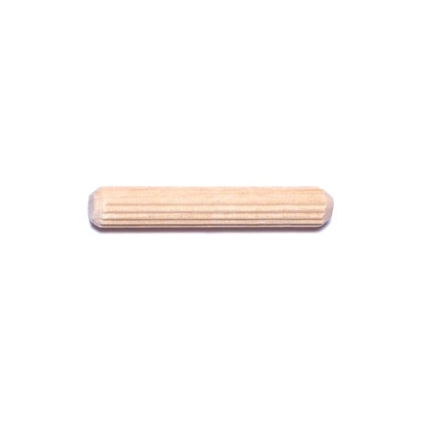 Midwest Fastener 1/4" x 1-1/2" Birch Wood Fluted Dowel Pins 40PK 66781 ...